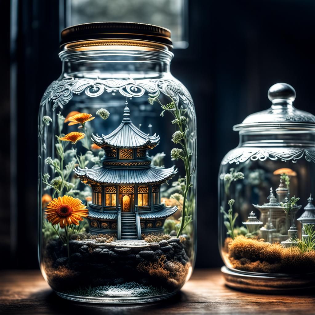 things in a jar - AI Generated Artwork - NightCafe Creator