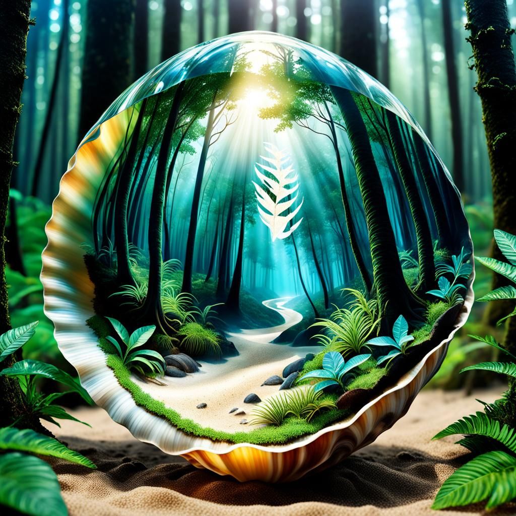 Seashell Forest - AI Generated Artwork - NightCafe Creator