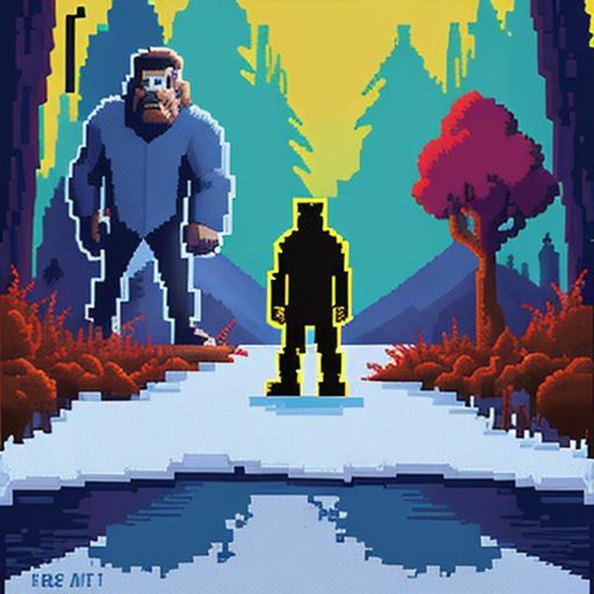 Bigfoot Pixel art - AI Generated Artwork - NightCafe Creator