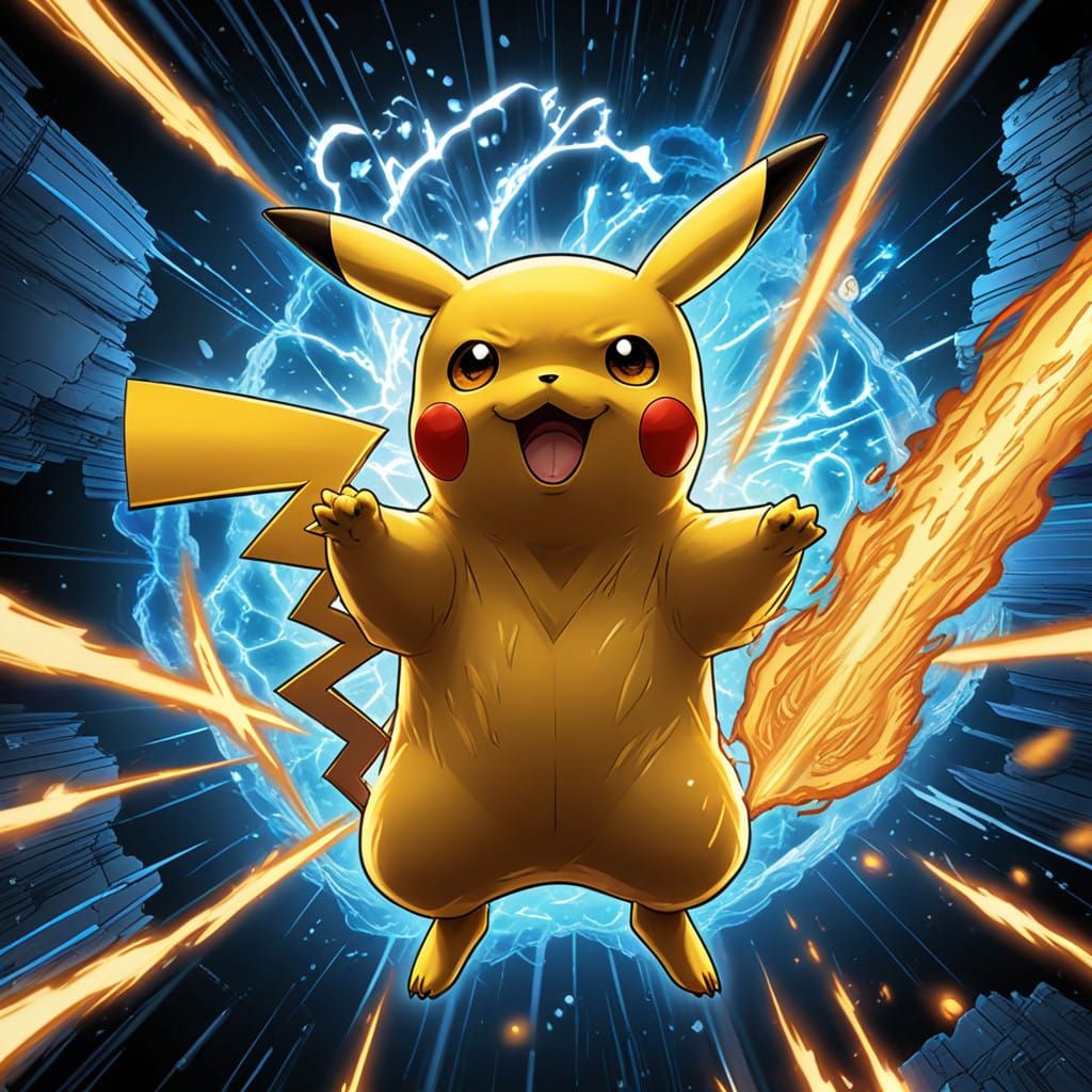 Pikachu: Thunderbolt/Kamehameha! - Pikachu Unleashes Fused T...