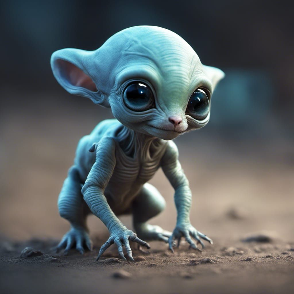 Cute And Adorable Alien Baby - AI Generated Artwork - NightCafe Creator