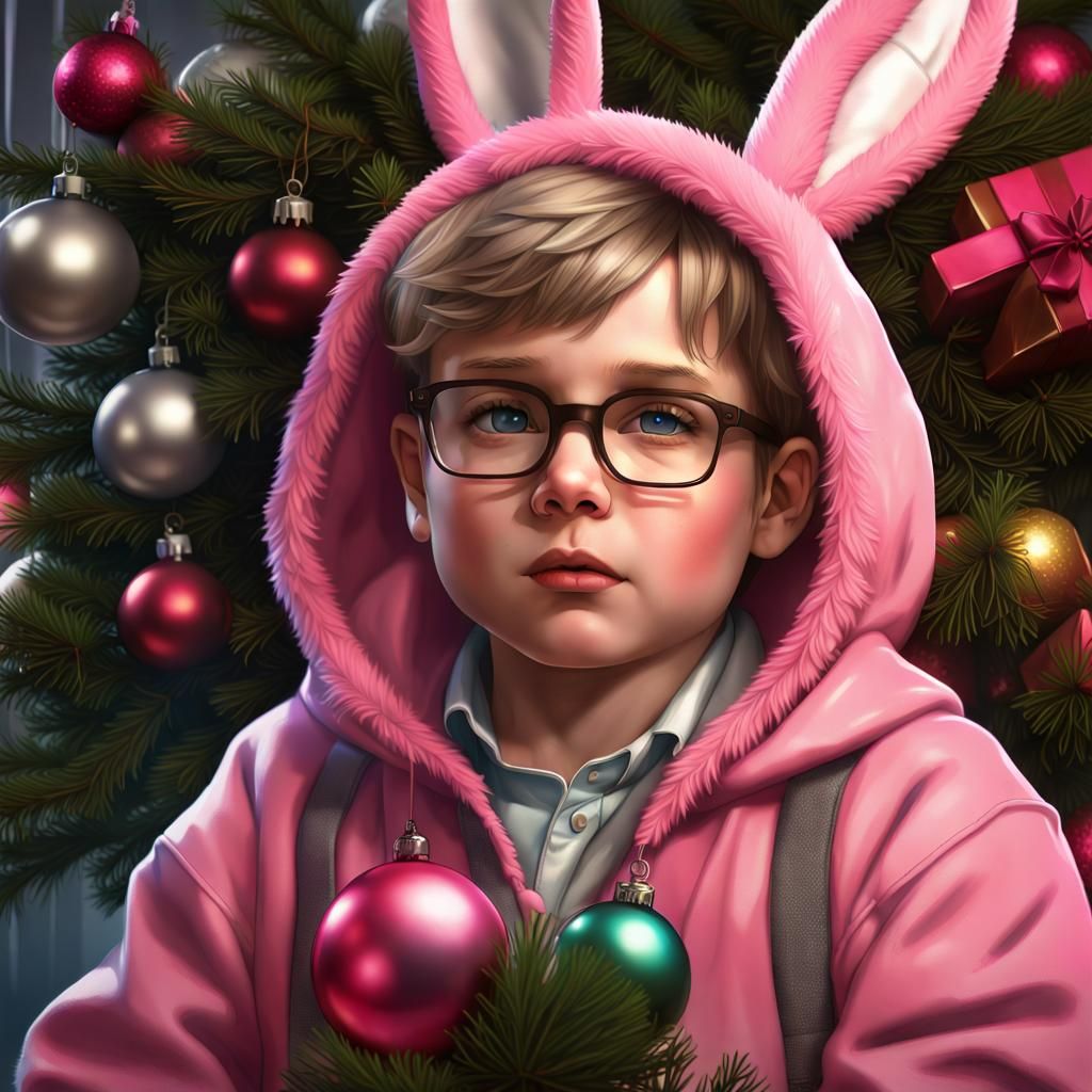 Ralphie Really Doesn't Like His Bunny Suit - AI Generated Artwork ...