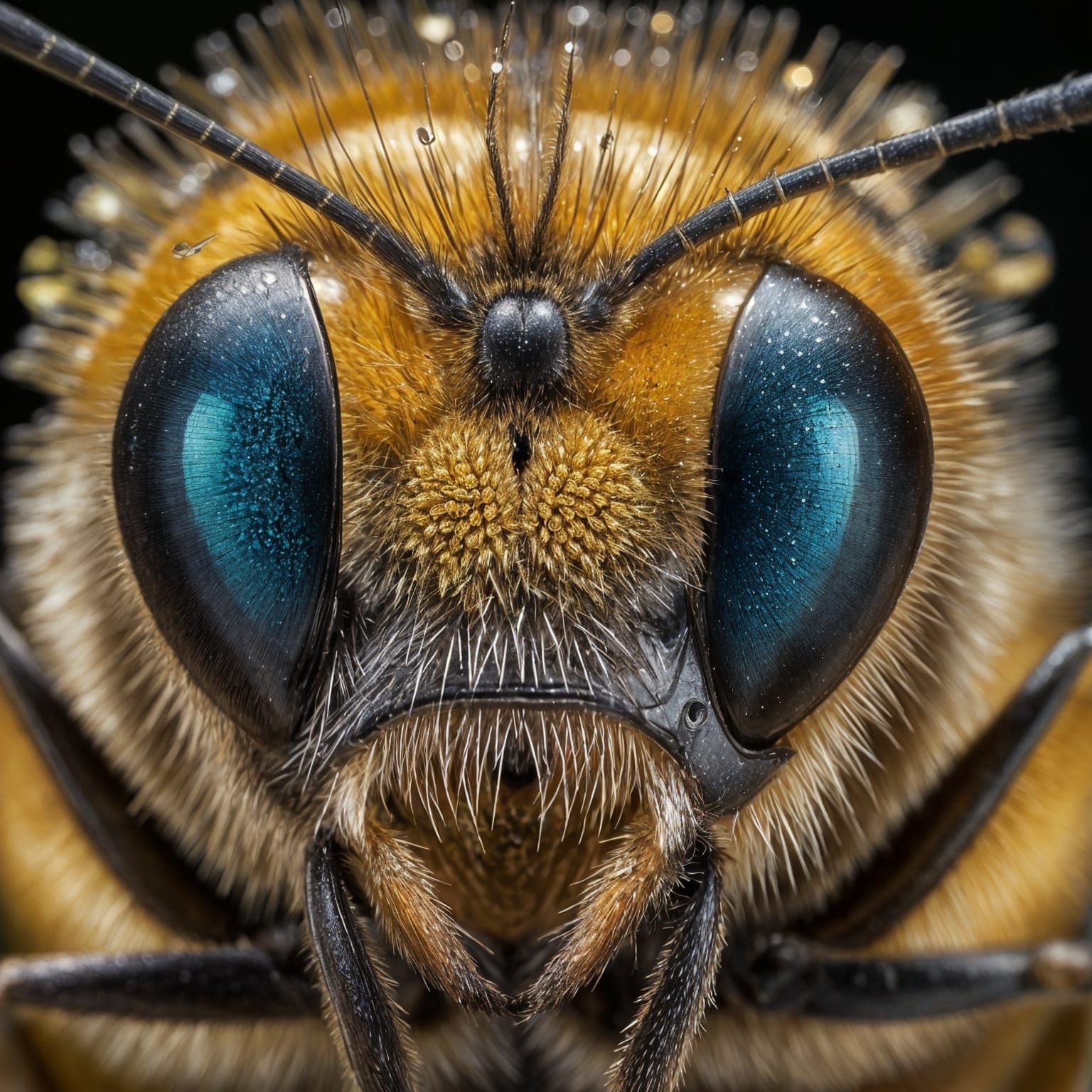 bee - Microscopic Marvels of a Honey Bee's Compound Eye