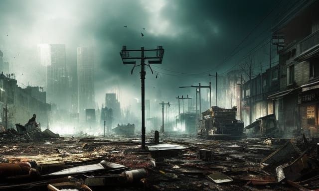 post-apocalyptic city - AI Generated Artwork - NightCafe Creator