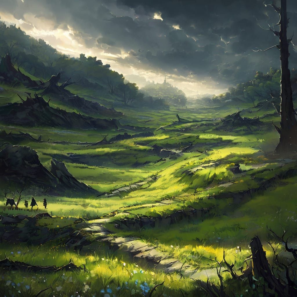 A lone journey ahead - A Lone Figure Stands at the Threshold...