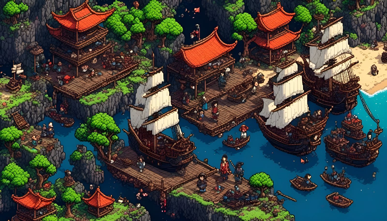 pirate harbor - AI Generated Artwork - NightCafe Creator