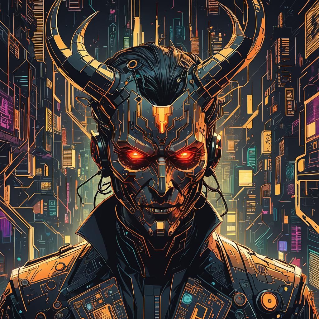 CYBERPUNK DEVIL 2 - AI Generated Artwork - NightCafe Creator