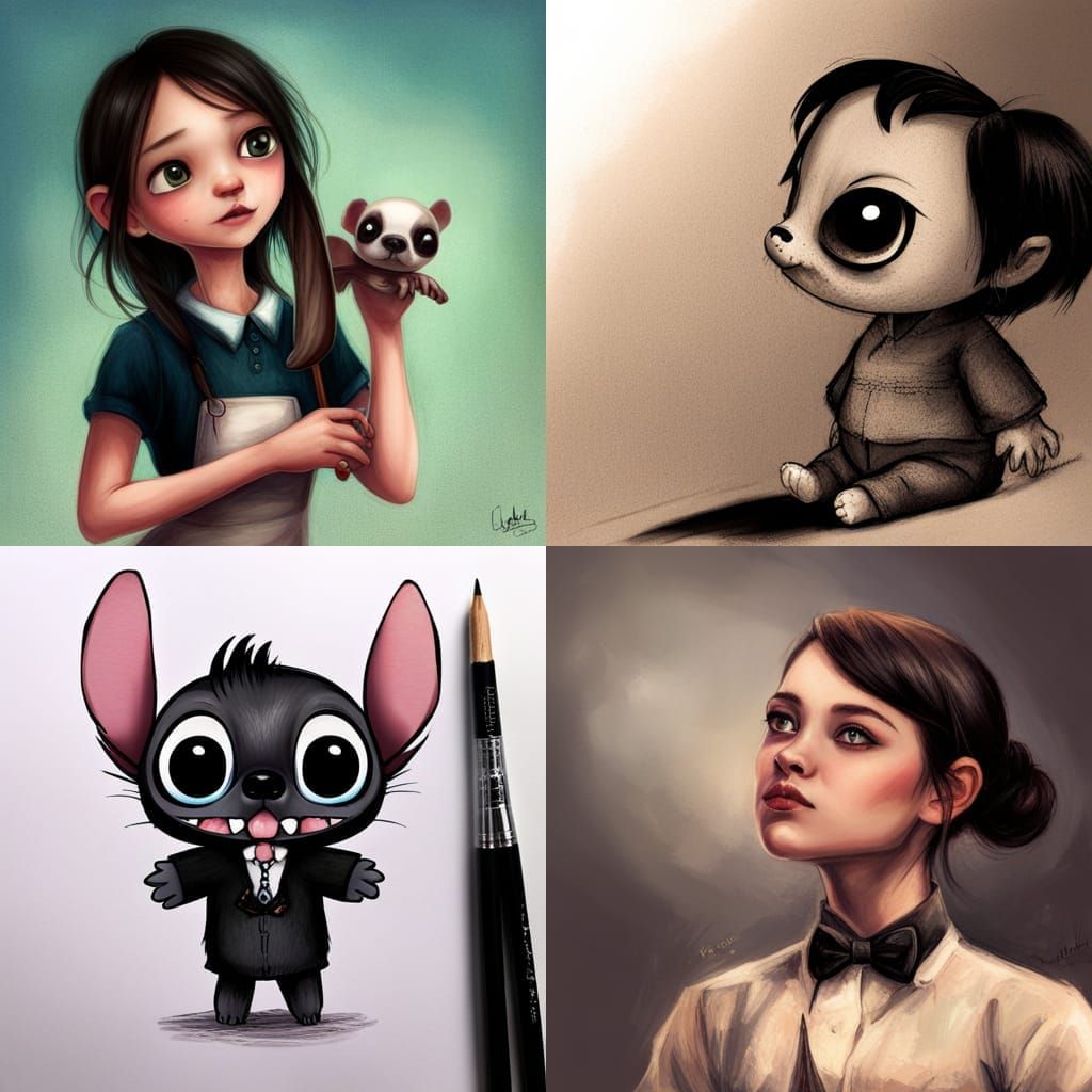 Realistic-Cute-Stitch from lilo and stitch character (Concept-Caracter ...