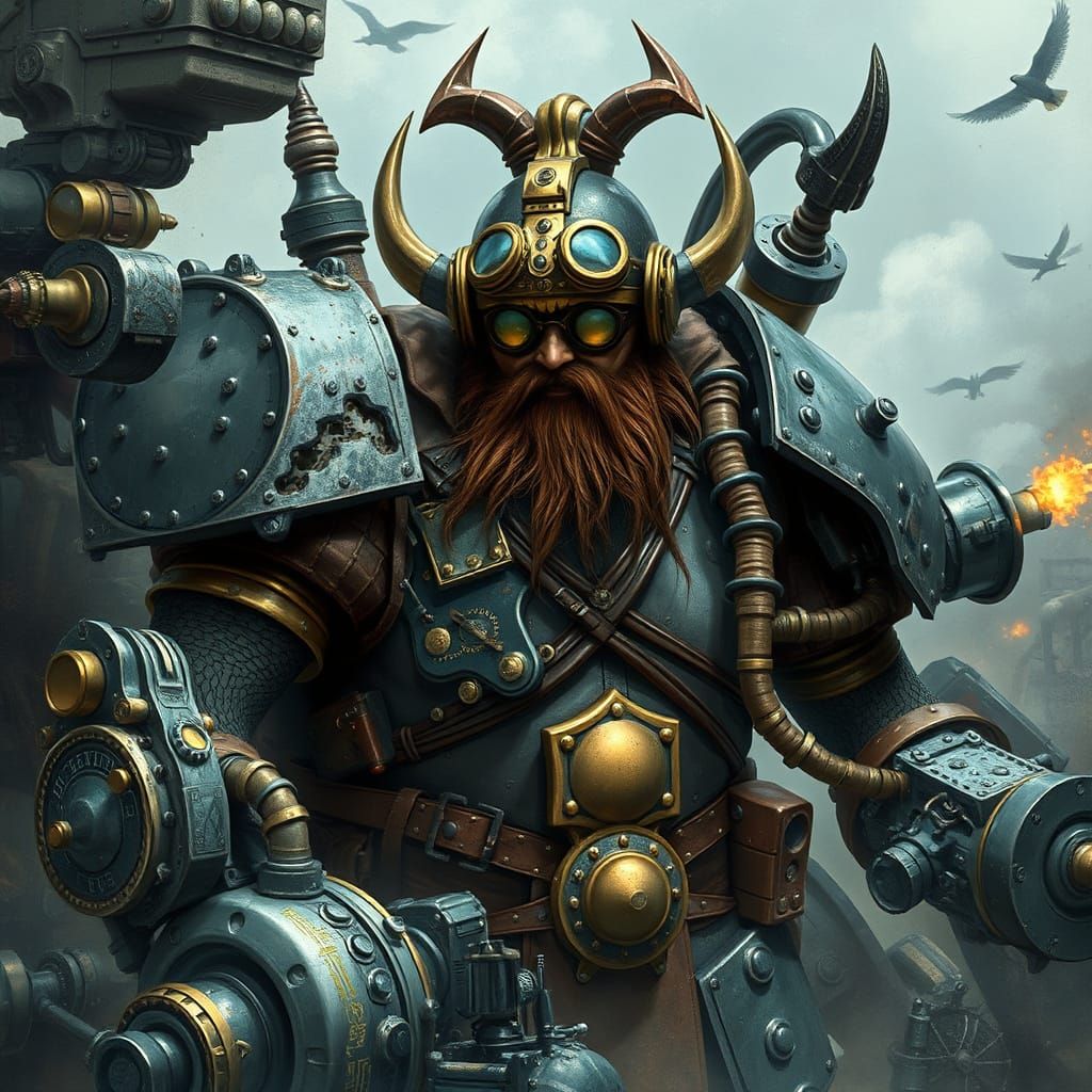 ragnarok - Mecha Viking Warrior in Steampunk Ragnarok