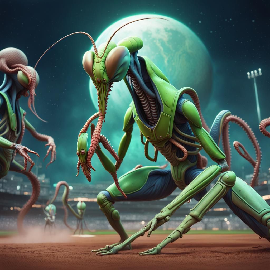 intergalactic baseball game 1 - AI Generated Artwork - NightCafe Creator