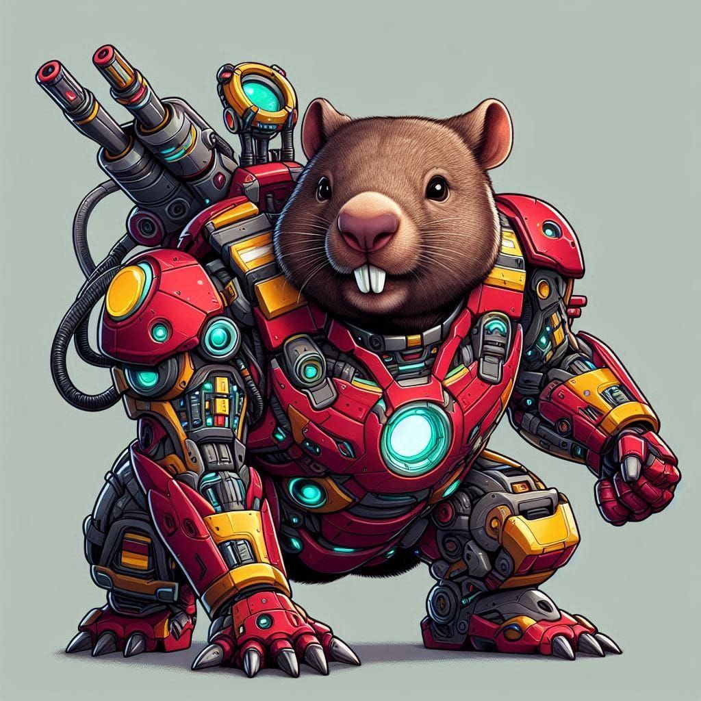 Iron Wombat - AI Generated Artwork - NightCafe Creator