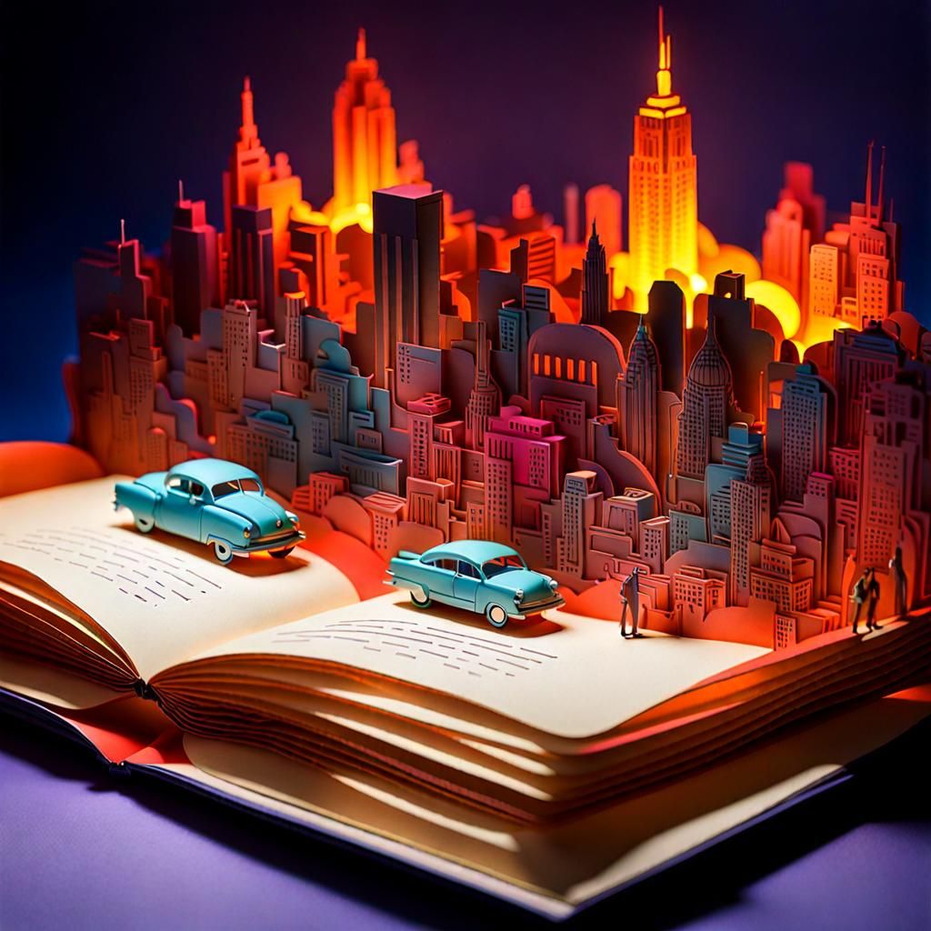 Urban Dynamics - A Pop-Up Book Scene - AI Generated Artwork - NightCafe ...