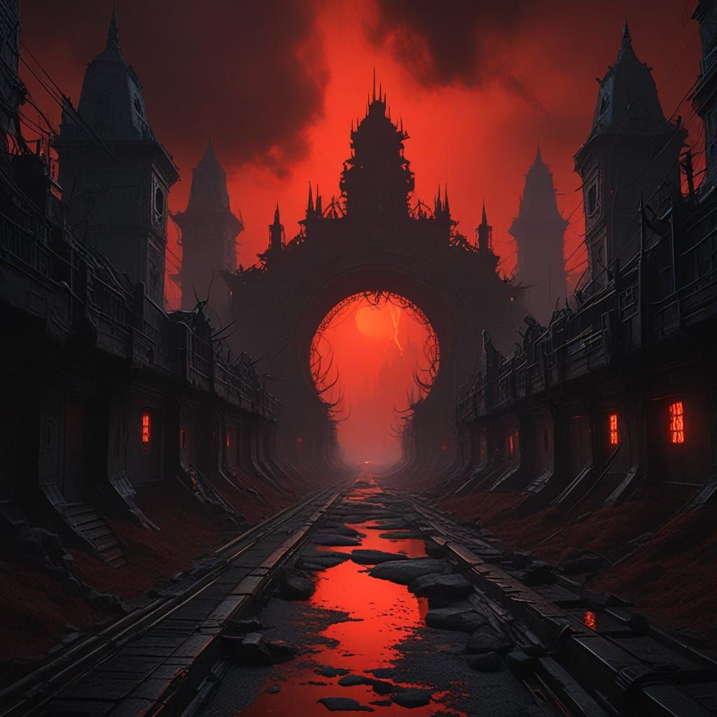 Biomechanical Alien Monstrosity, its twisted, nightmarish form ...