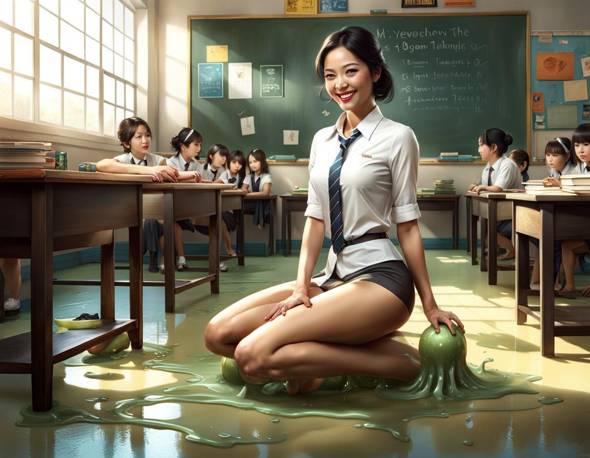 In the classroom - AI Generated Artwork - NightCafe Creator