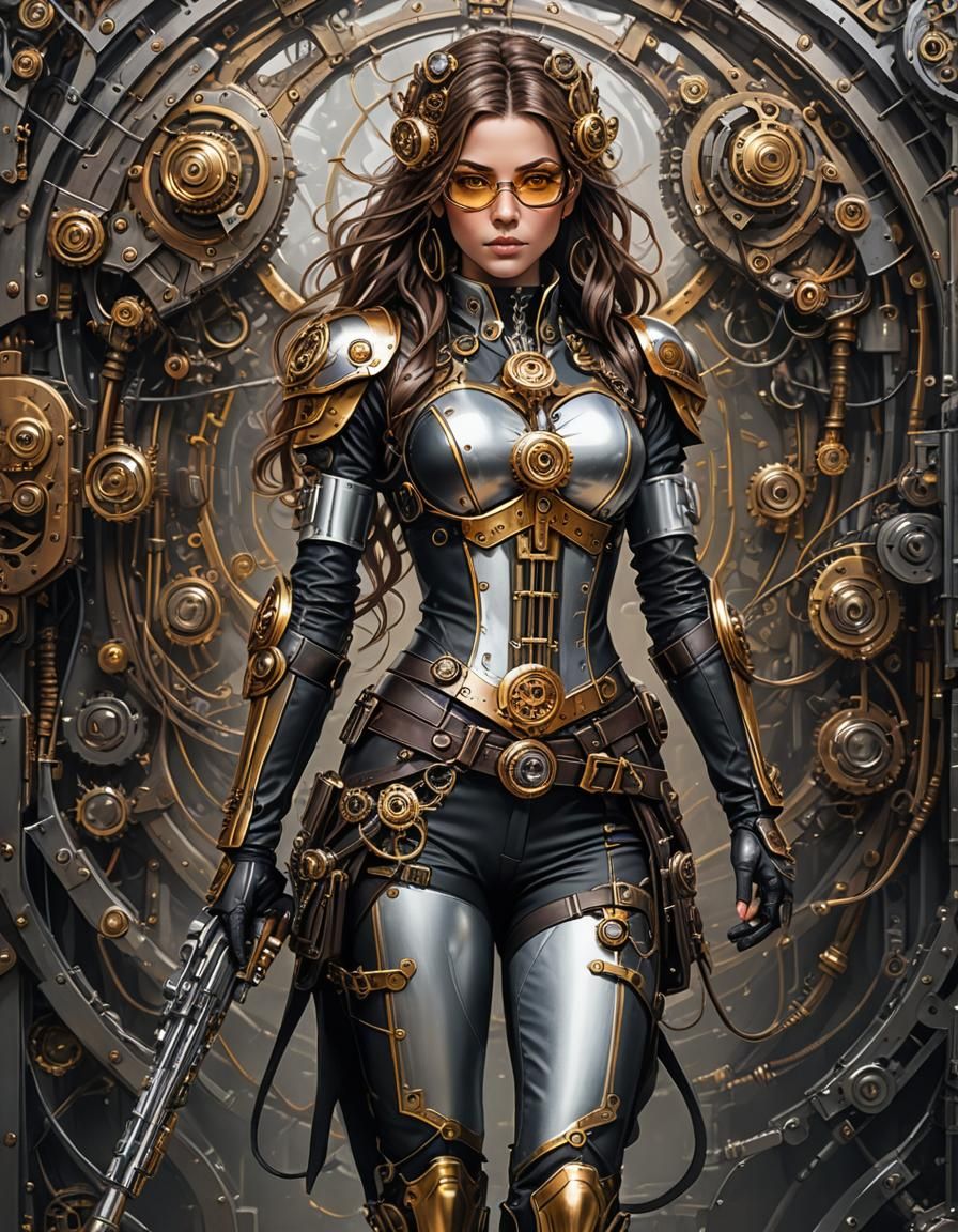Beautiful steampunk woman - AI Generated Artwork - NightCafe Creator