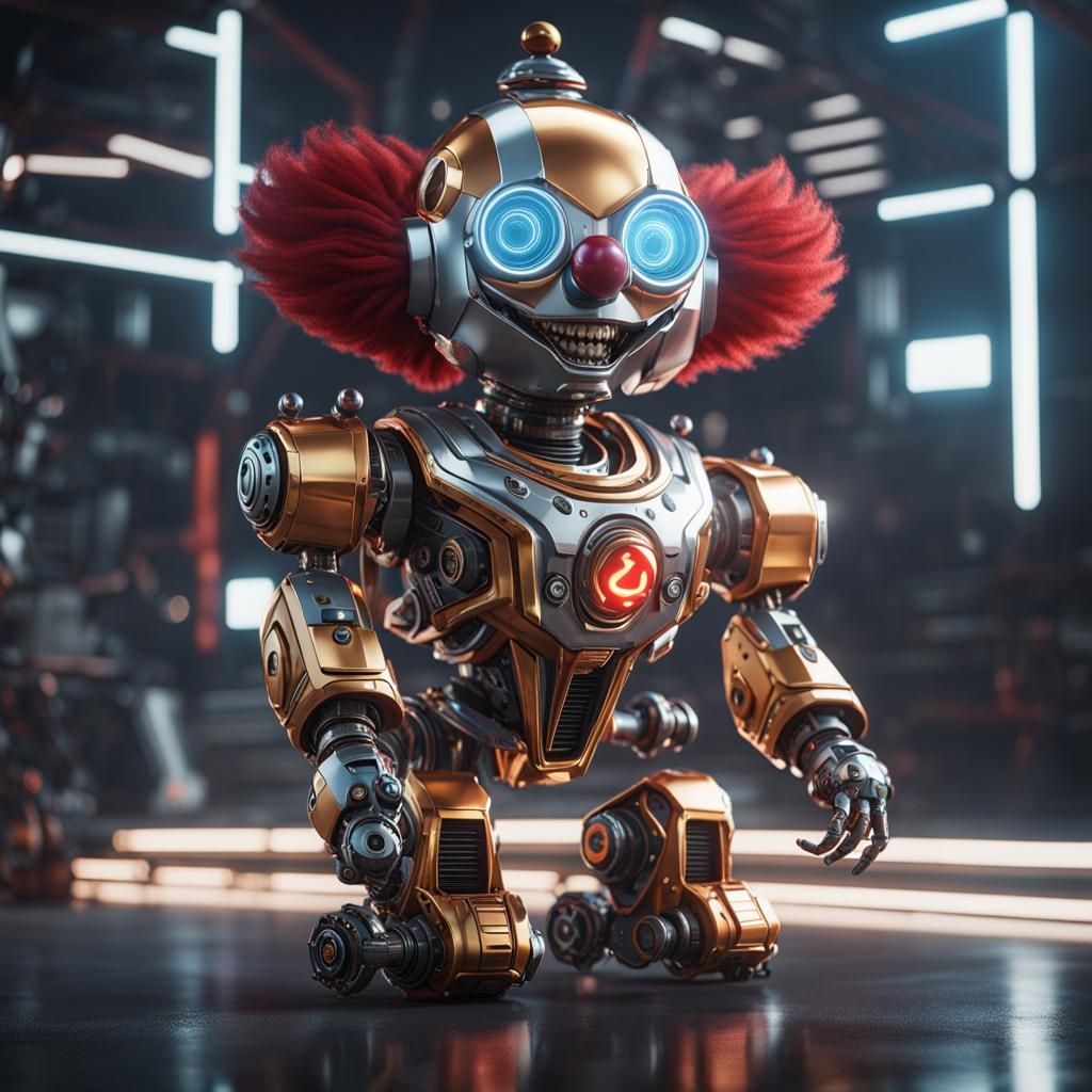 The new X37 Robo-Clown - AI Generated Artwork - NightCafe Creator