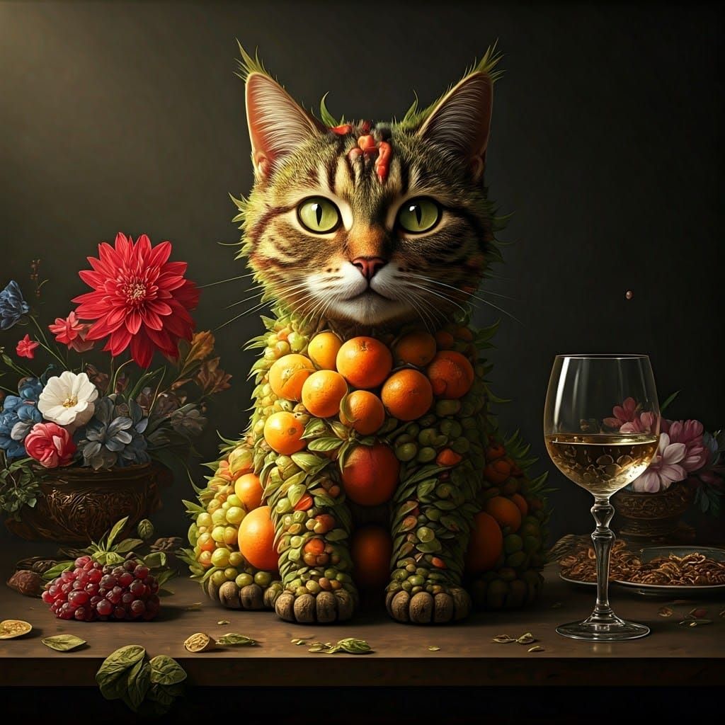 Still-life with cat - Still-life with cat