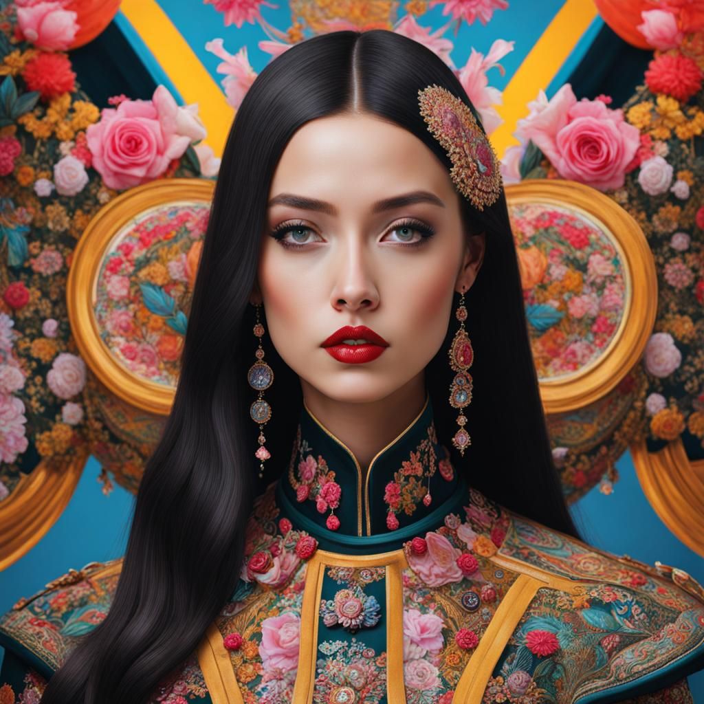 ai art maximalist girl - AI Generated Artwork - NightCafe Creator