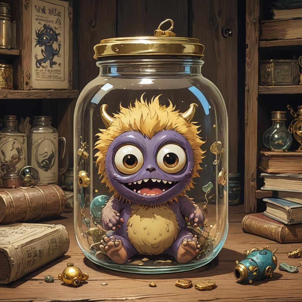 Monster in the jar - AI Generated Artwork - NightCafe Creator