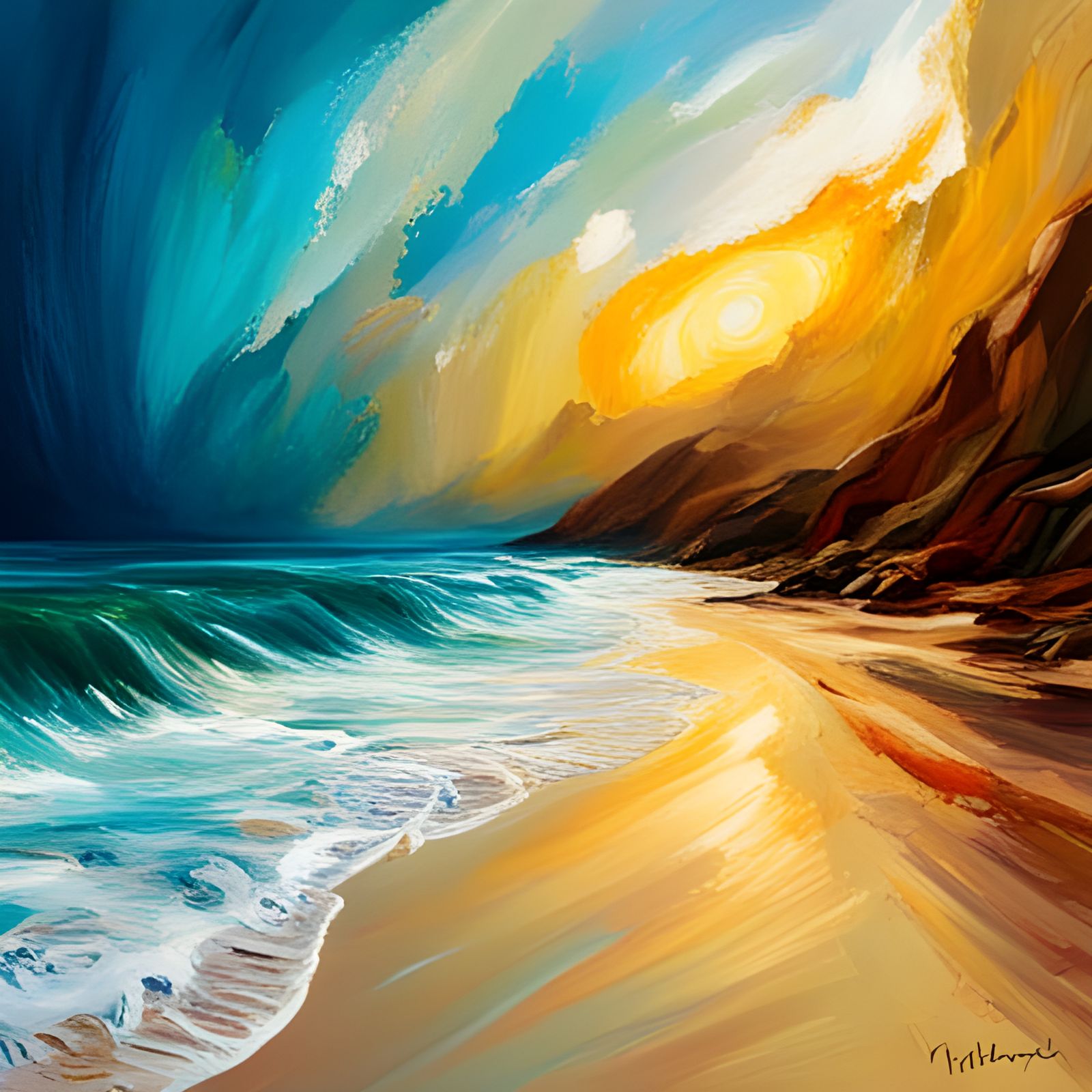 Cinematic Sea & Sand 2 - AI Generated Artwork - NightCafe Creator