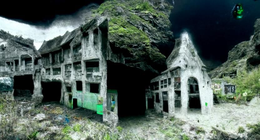Welsh mining village on the edge of the Mariana Trench - AI Generated ...