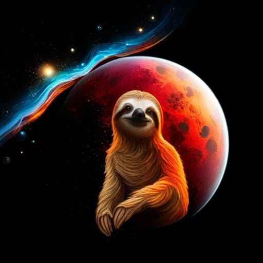 Space Sloth 03 - AI Generated Artwork - NightCafe Creator