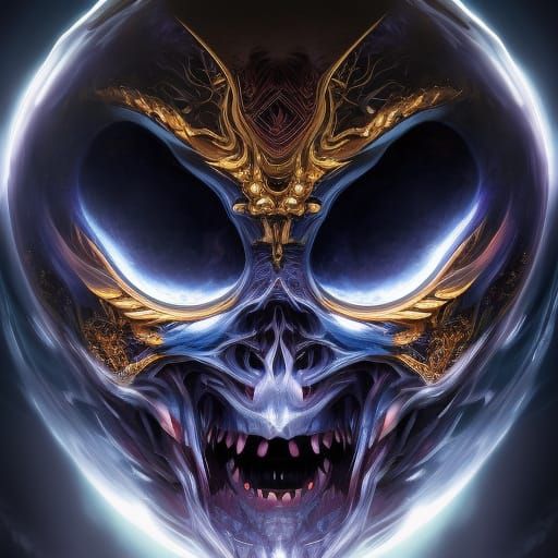 Alien Demon Orb - AI Generated Artwork - NightCafe Creator