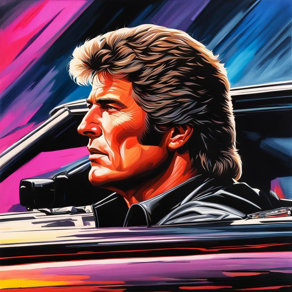 Knight Rider car tv show KITT. david hasselhoff - AI Generated Artwork ...