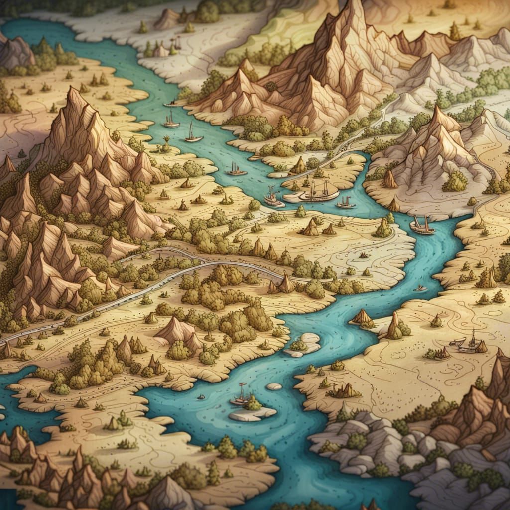 detailed map - AI Generated Artwork - NightCafe Creator