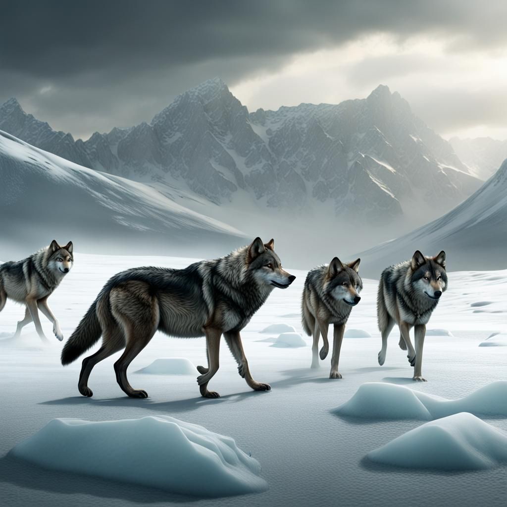 Wolf Pack - AI Generated Artwork - NightCafe Creator