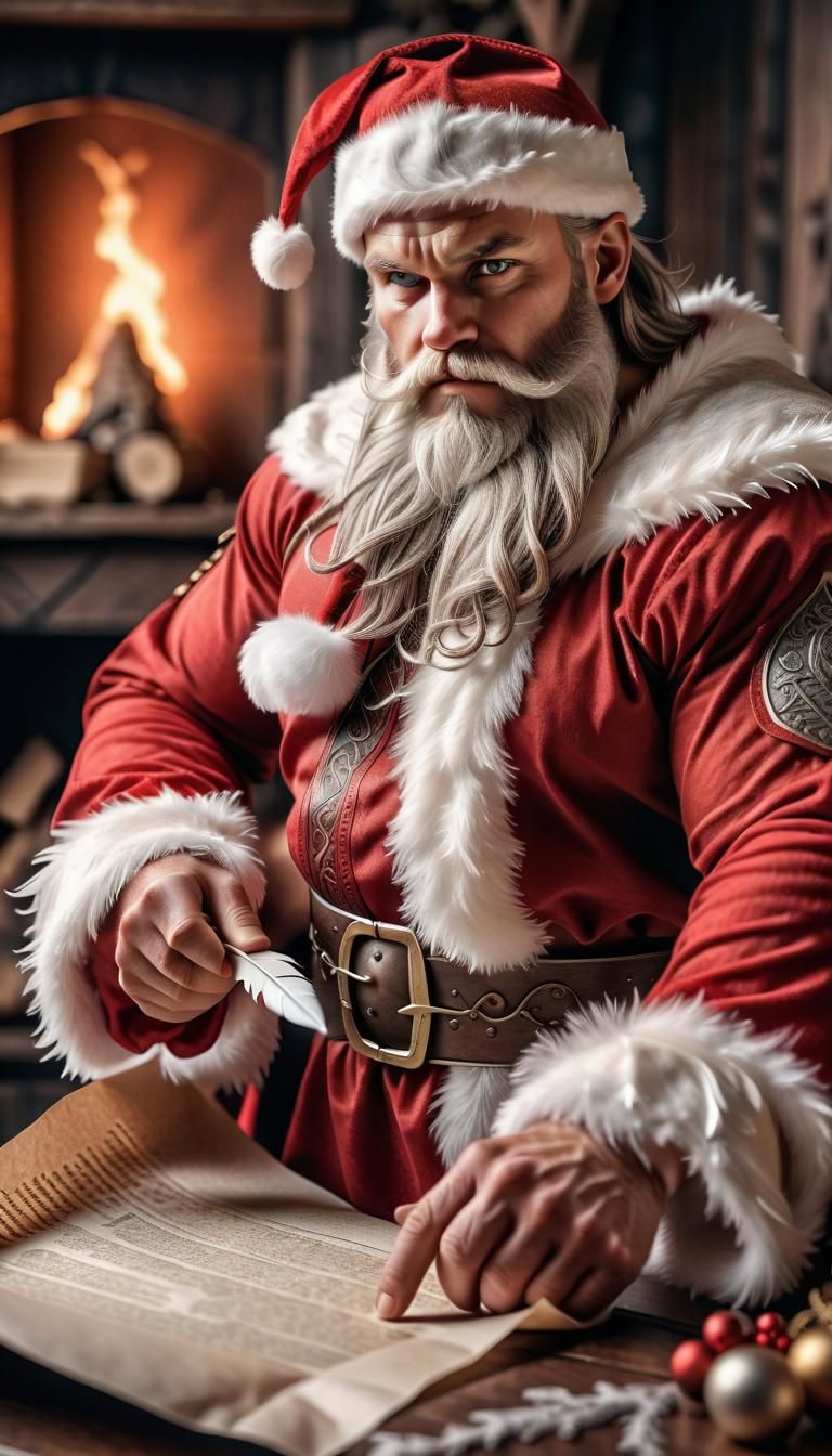Viking Santa Claus - AI Generated Artwork - NightCafe Creator