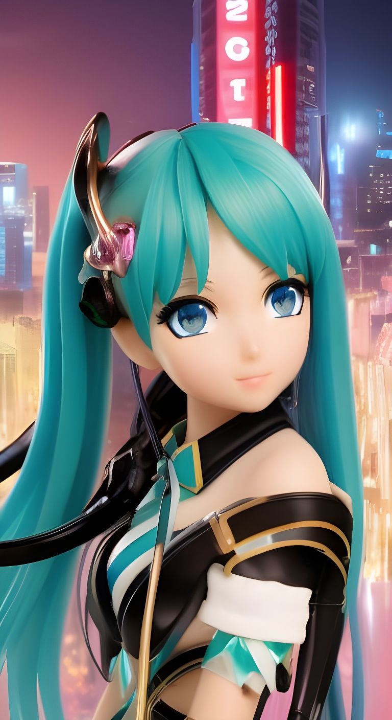 Hatsune Miku 324 - AI Generated Artwork - NightCafe Creator