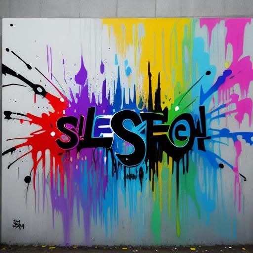 Sleep cold rain complex graffiti art, splash art, street art, spray ...