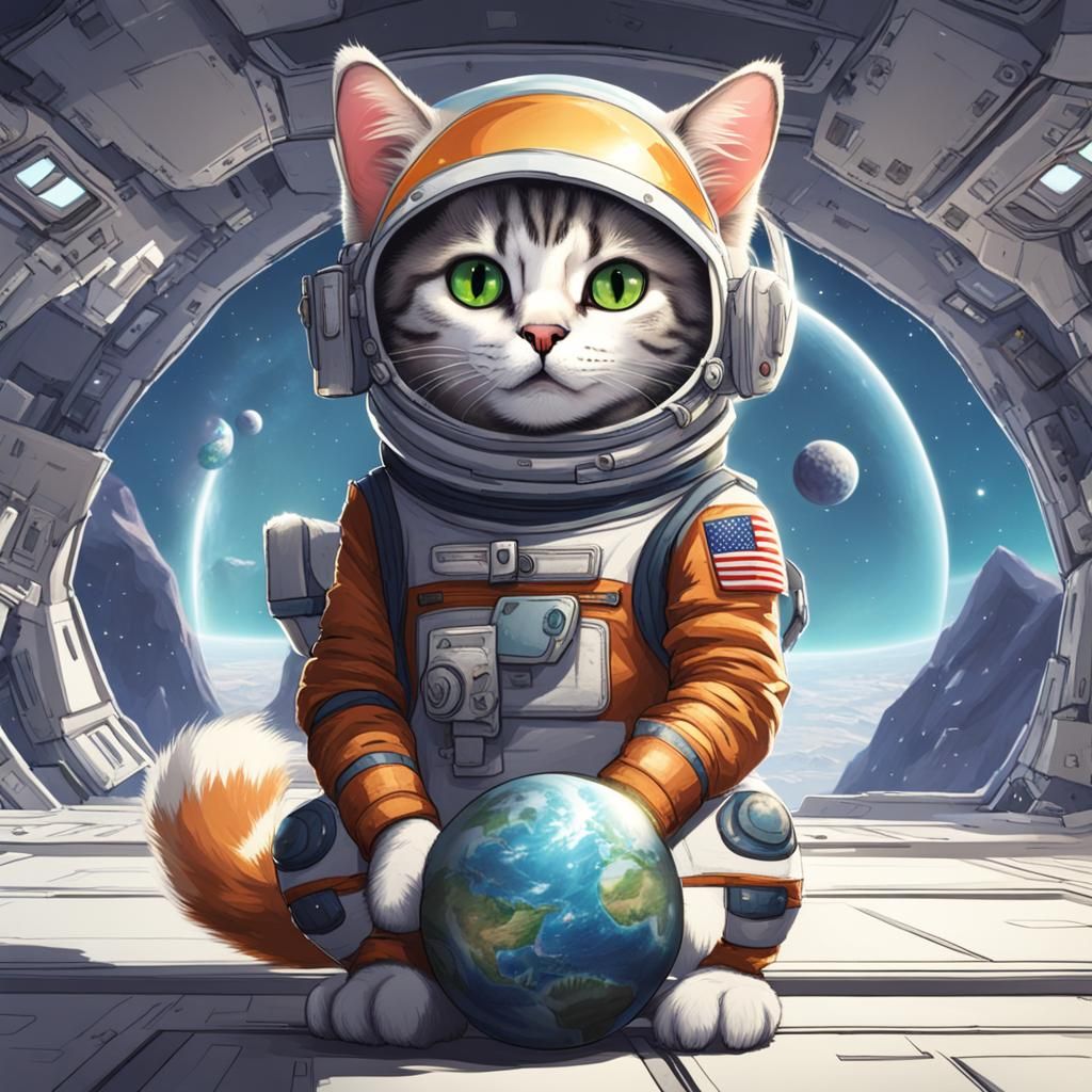 Rocket cat - AI Generated Artwork - NightCafe Creator