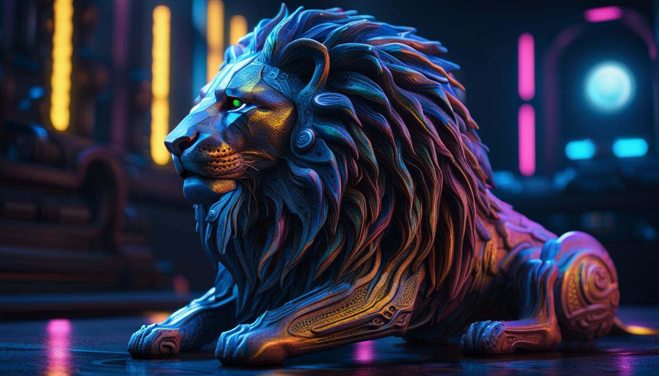 Mystical Lion - AI Generated Artwork - NightCafe Creator