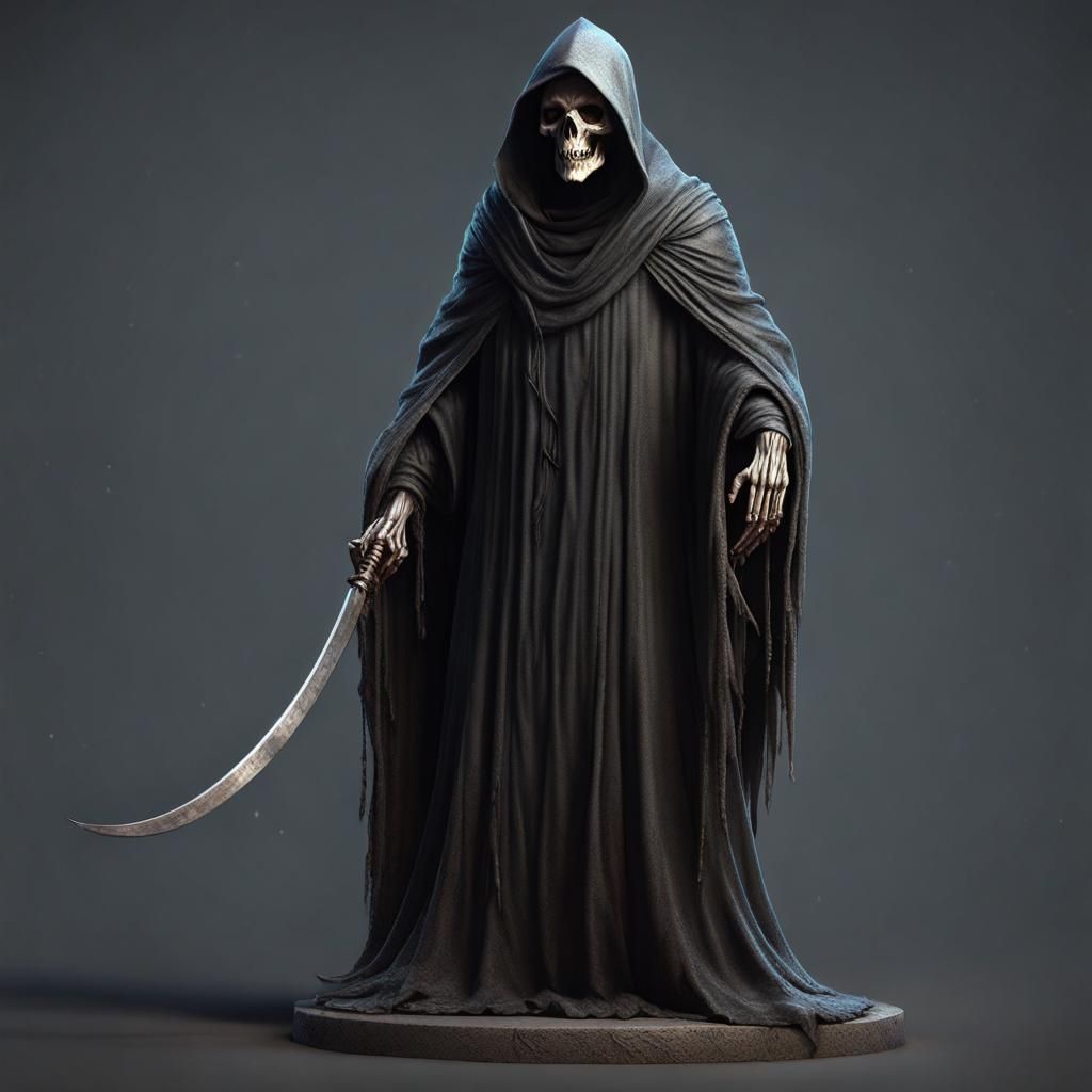 grim reaper Greg Rutkowski intricately detailed 3D shading Octane ...