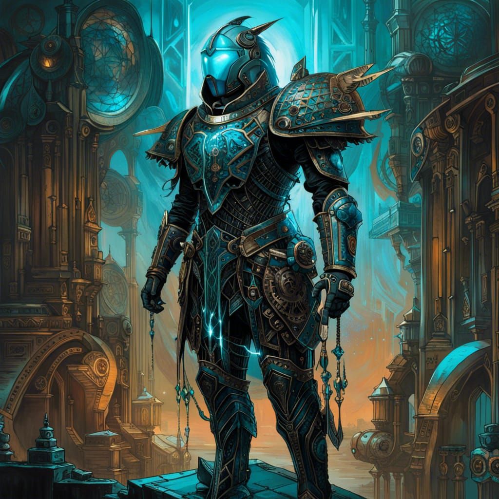 Aetherpunk Undercity Knight - AI Generated Artwork - NightCafe Creator