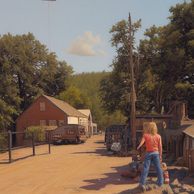 John Mellencamp's small town - AI Generated Artwork - NightCafe Creator