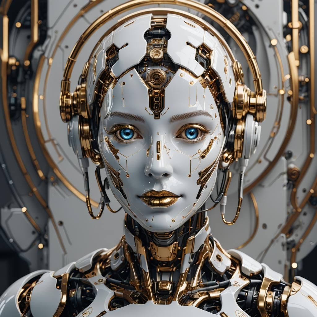 White and gold - AI Generated Artwork - NightCafe Creator