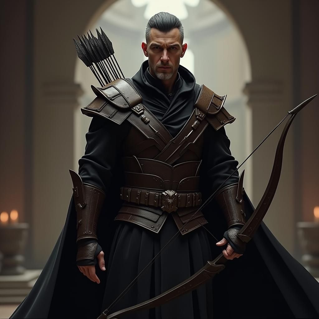 Ethereal Assassin in Dark Armor - AI Art