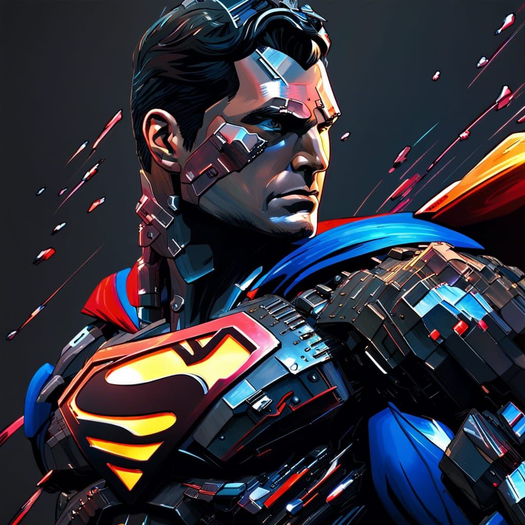 Superman in mech suit black Ver.2 - AI Generated Artwork - NightCafe ...