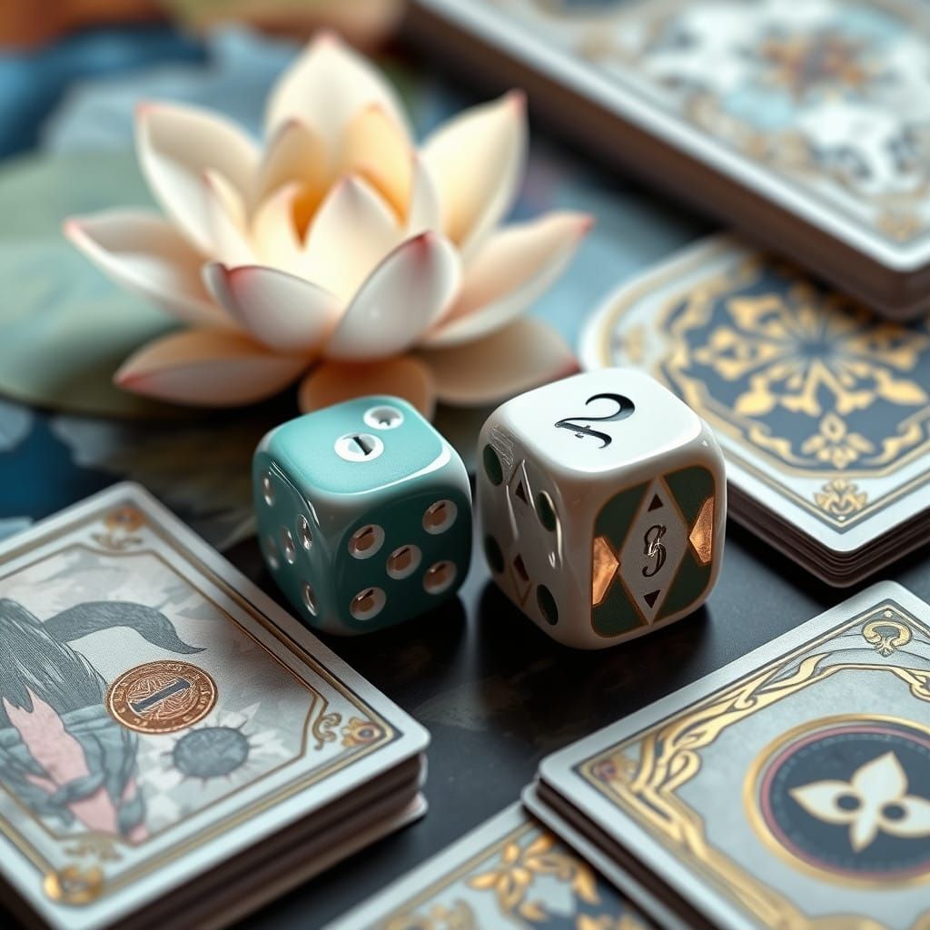 Elegant Art Deco Dice Game Table Set with Impressi... - AI Art