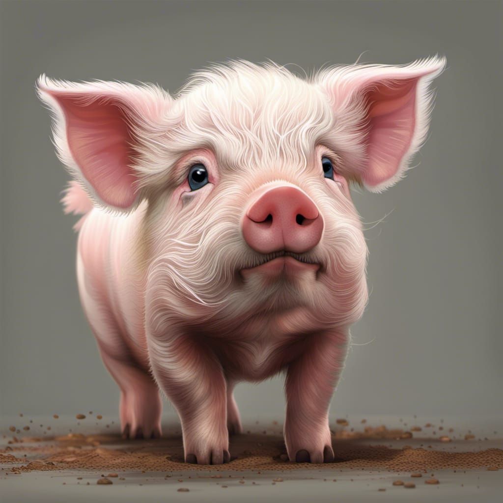 cute fluffy pig, hyperdetailed - AI Generated Artwork - NightCafe Creator