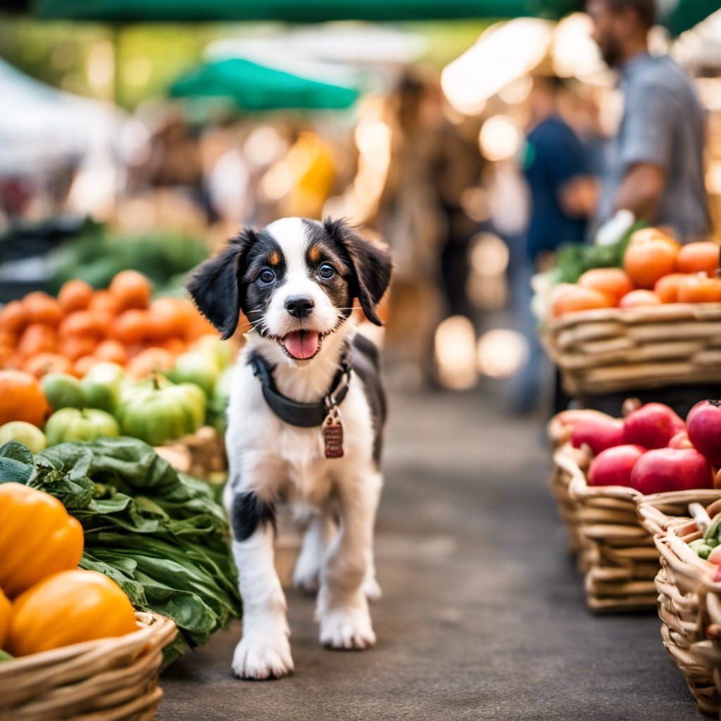 Puppy at the Farmers Market : r/nightcafe