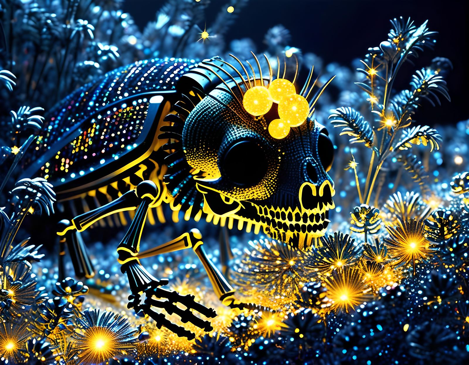 🆗Mutant beetle, X-ray frame - AI Generated Artwork - NightCafe Creator