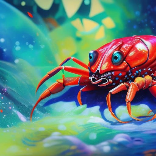 Lobster character - AI Generated Artwork - NightCafe Creator
