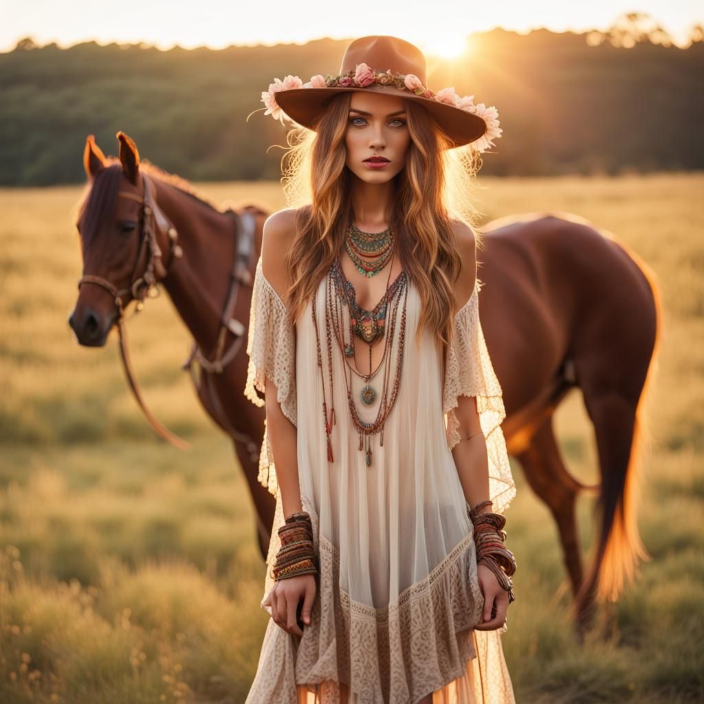 Farm life in Bohemian style. - AI Generated Artwork - NightCafe Creator