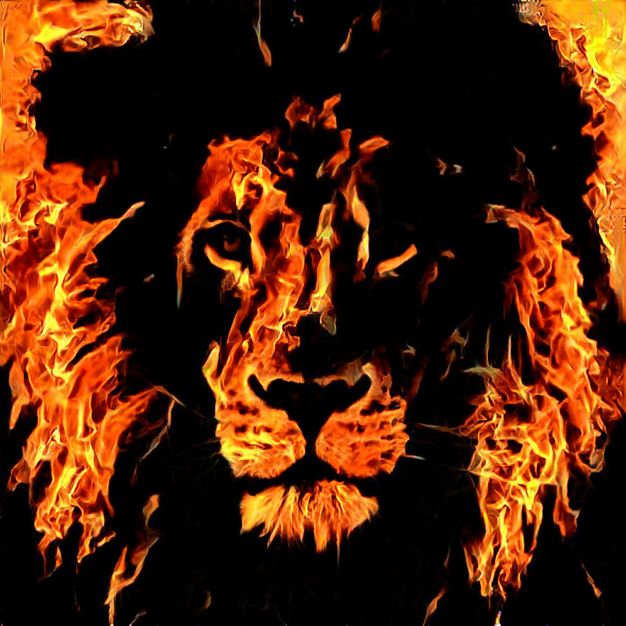 Elemental lion of fire - AI Generated Artwork - NightCafe Creator