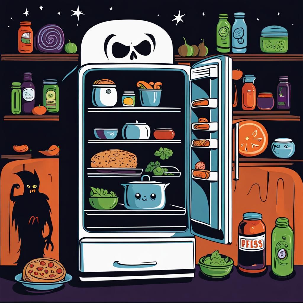 The Haunted Refrigerator, a ghostly figure that chills everything it ...
