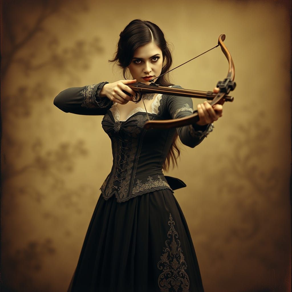 Victorian Assassin Confronts the Viewer in Warm, S... - AI Art